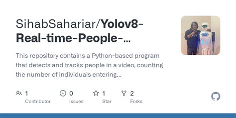 Github Sihabsahariaryolov8 Real Time People Counting System This Repository Contains A