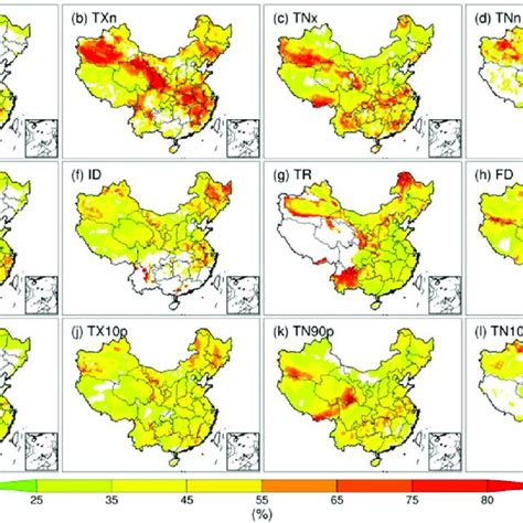 Multimodel Ensemble Mean Bias In 12 Etccdi Temperature Indices For The