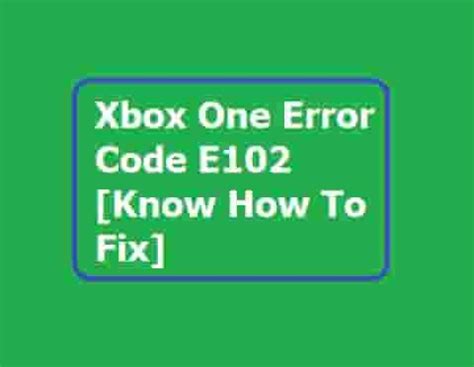Xbox One Error Code E Fix In Minutes