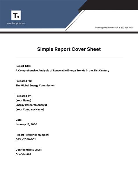 Free Cover Sheet Templates Editable And Printable