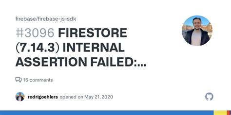 Firestore 7143 Internal Assertion Failed Value Must Be Undefined