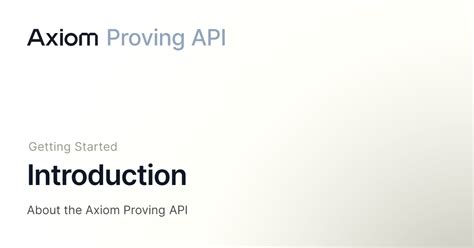 Introduction Axiom Api Documentation