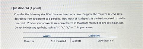 Solved Question 14 1 ﻿point Consider The Following