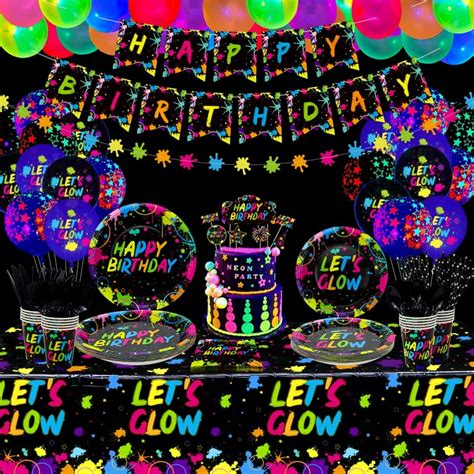 Glow Party Birthday Cake