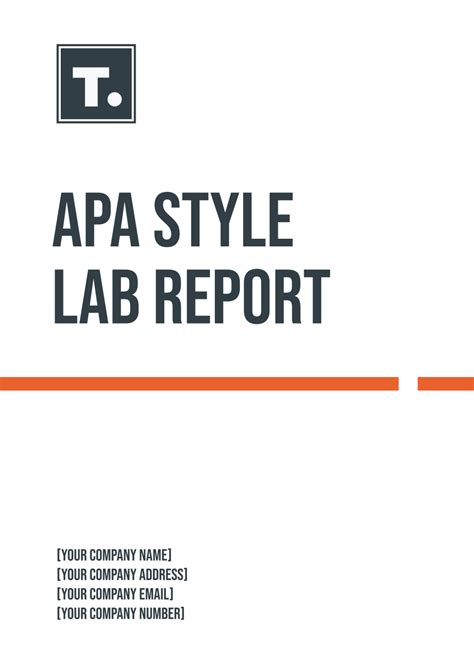 Lab Report Template Apa