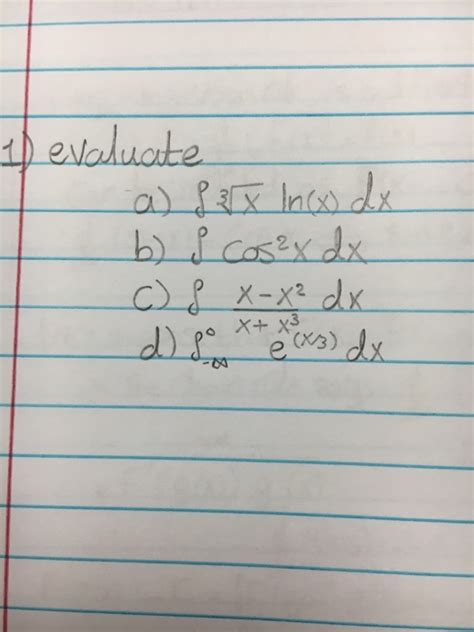 solved evaluate integral 3 squareroot x ln x dx integral