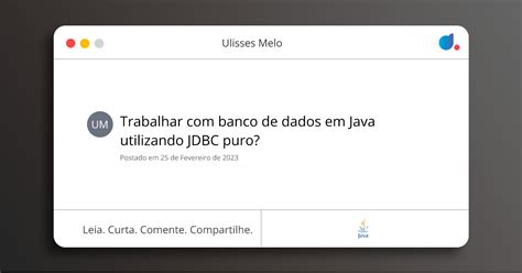 trabalhar com banco de dados em java utilizando jdbc puro ulisses