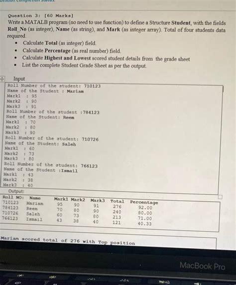 Solved Question 3 60 Marks Write A Matalb Program No