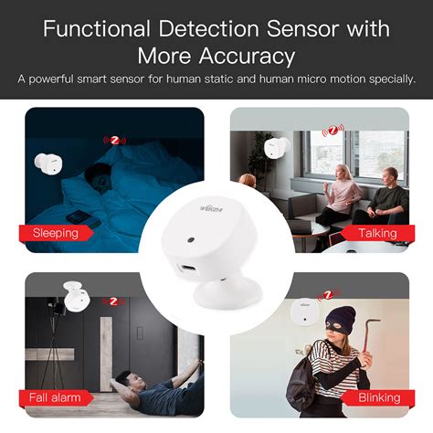 Zigbee Wifi Mmwave Human Presence Sensor Radar Movement Body Motion Detection With Illuminance