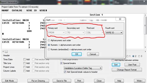 Cable Report Sorting Autodesk Community