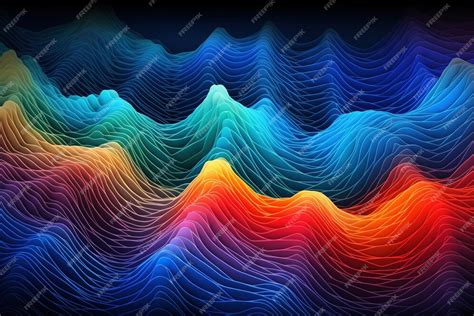 Premium Photo Abstract Representation Of Sound Waves In Vibrant Colors