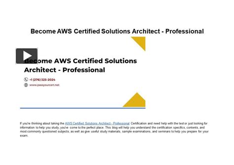 Ppt Become Aws Certified Solutions Architect Professional Powerpoint Presentation Free To