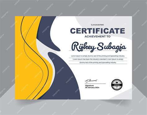 Premium Vector New Certificate Template Design Layout