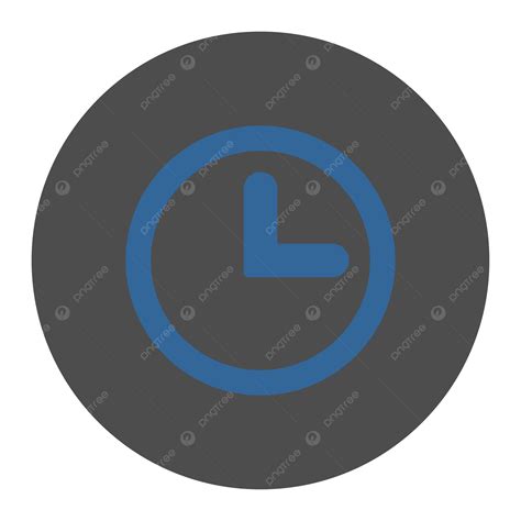 round button featuring a flat cobalt and gray colored schedule white