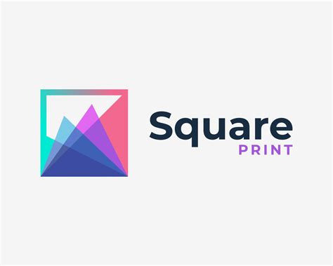 Square Rectangle Print Offset Overlap Intersection Overlapping Colorful