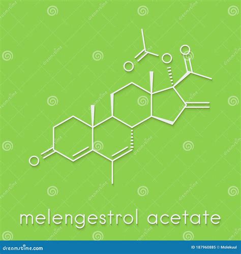 Melengestrol Acetate Mga Cattle Growth Promoter Skeletal Formula Stock