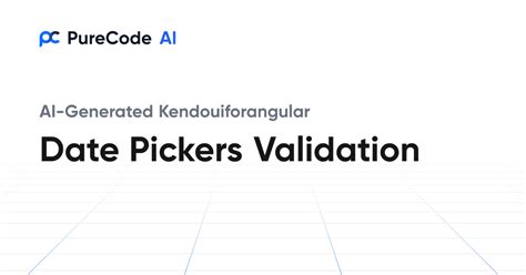 build great kendouiforangular date pickers validation components faster