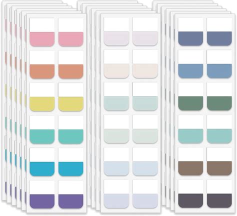 360 Pcs 1 Inch Colored Book Sticky Index Tabs Self Adhesive Tunan Repositionable