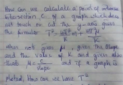 how can we calculate a point of intersection c of a graph which dow ont