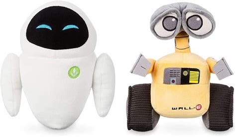 Disney Store Original Mini Bean Wall E And Eve Plush Set 7 L Toys And Games