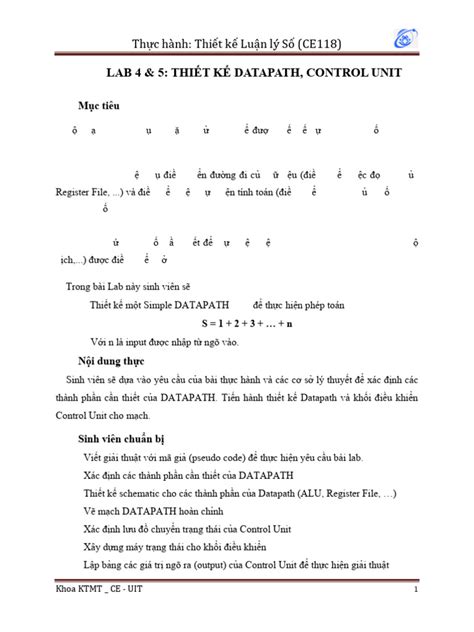 lab45 thiet ke datapath control unit pdf