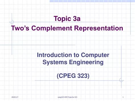 PPT Topic A Twos Complement Representation PowerPoint Presentation ID