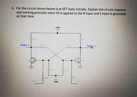 Solved For The Circuit Shown Below Is At SET State Chegg Com