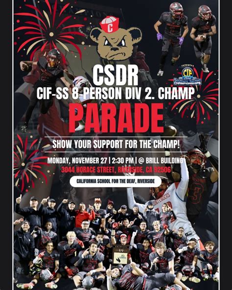 Csdr Championship Parade Center On Deafness Inland Empire Codie