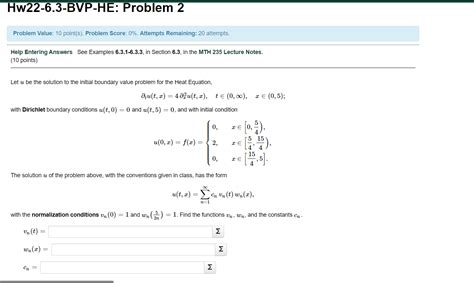 Solved Hw22 63 Bvp He Problem 2 Problem Value 10