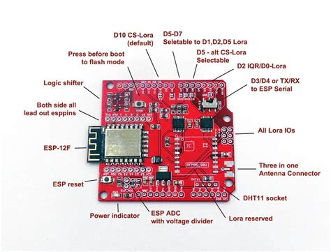 Lora Wifi Rf Arduino Shield Esp8266 Sx1278 Electrodragon