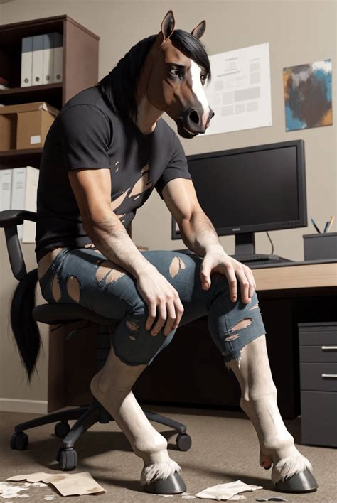 Ai Generated Anthro Horse Office Tf 1 By Dragsarr On Deviantart