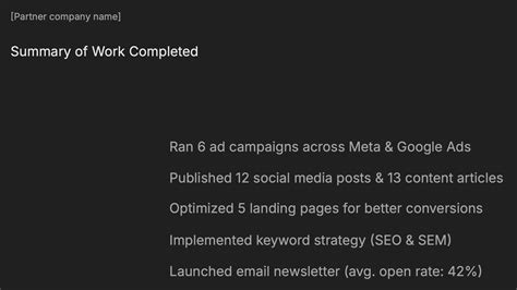 Kpi Report Presentation Template Free Example