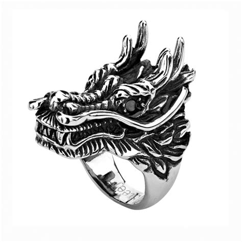 Mens Stainless Steel Dragon Ring Inox Jewelry Inox Jewelry For Men