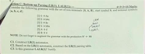 Solved Consider The Following Grammar With The Set Of