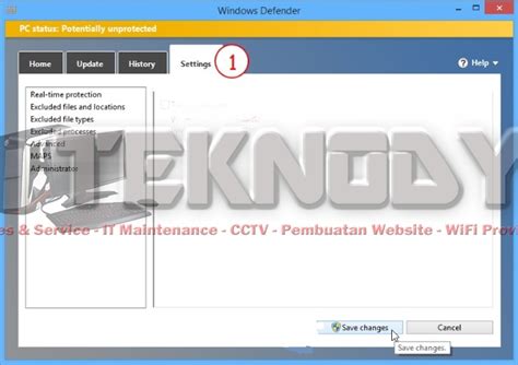 Menonaktifkan Windows Defender Teknody