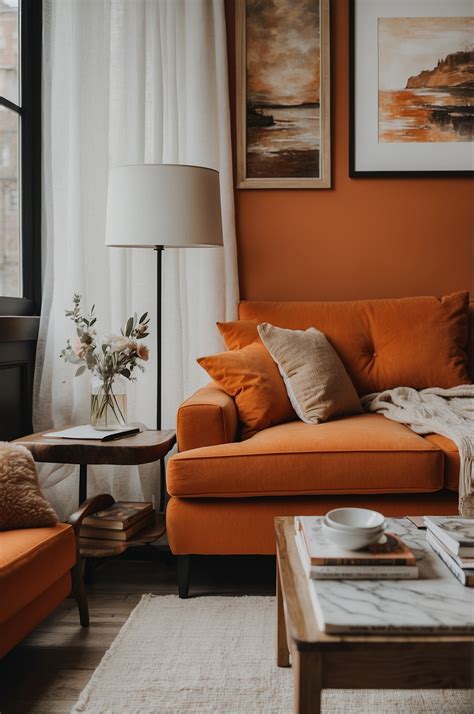 Orange Couch Living Room Ideas