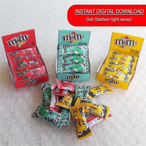 Miniature Chocolate Candy Set Printable Mini Groceries Digital
