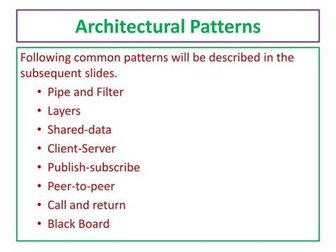 Architectural Patterns Part 1 Pptx