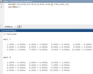 Transpose Matrix Matlab How We Can Do Transpose Matrix In Matlab