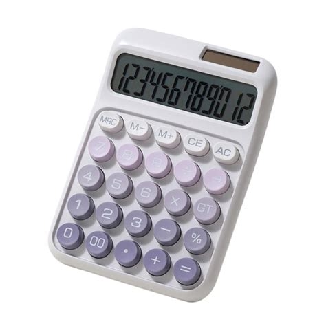 Yigsecu Modern 12digit Display Calculator Portable Solar Battery