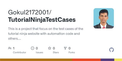 GitHub Gokul TutorialNinjaTestCases This Is A Project That Focus On The Test Cases Of