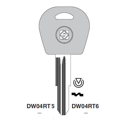 Transponder Cloneable Key Blanks Ilco Dw05rt5 Transponder Clonable Key