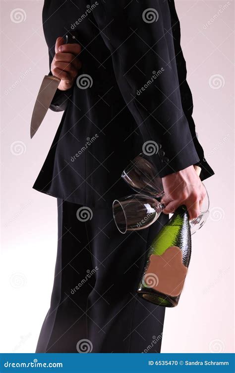 Man With Knife Stock Photo Image