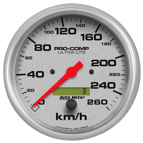 AutoMeter 4489 M Ultra Lite In Dash Electric Speedometer 5 In Silver