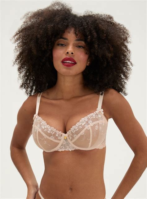 Annabella Sheer Balconette Bra Oyster Boux Avenue Usa