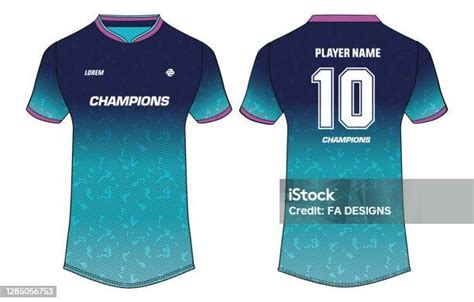 스포츠 티셔츠 저지 디자인 벡터 템플릿 축구 저지 크리켓 저지 풋볼 저지 배구 저지 럭비 저지앞과 백뷰가 있는 스포츠 저지 컨셉 여성 및 남성 저지 디자인 미식축구 유니폼에