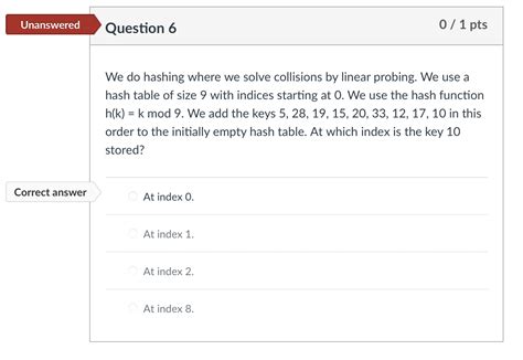 solved we do hashing where we solve collisions by linear