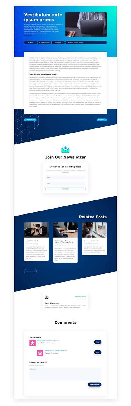 Cybersecurity Blog Post Divi Layout Free Download