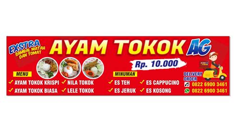 Banner Menu Makanan Cdr Contoh Spanduk Banner Untuk Warung Makan