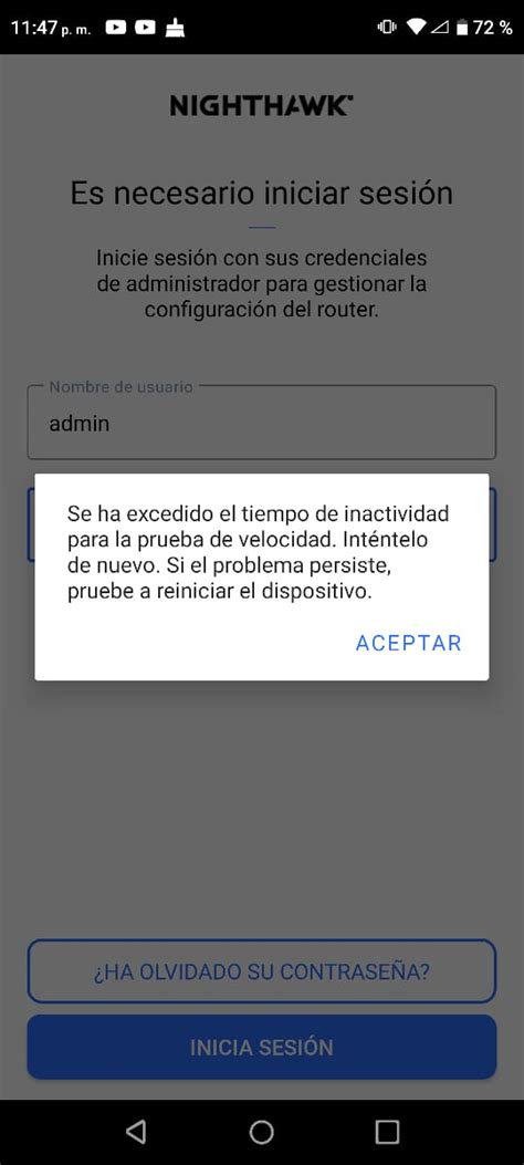 Error Con La Aplicación Nighthawk Netgear Communities